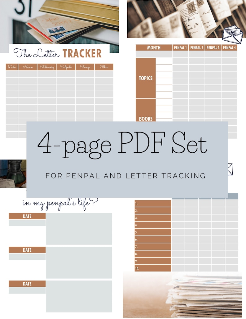 Penpal Tracker - Etsy