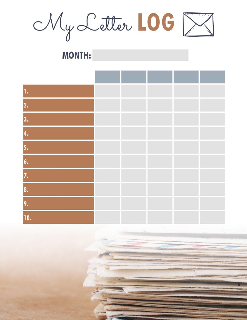 Penpal Tracker - Etsy