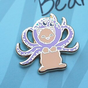 Octo-puss Enamel Pin | Lapel Pin | Octopus Cat Badge - Etsy