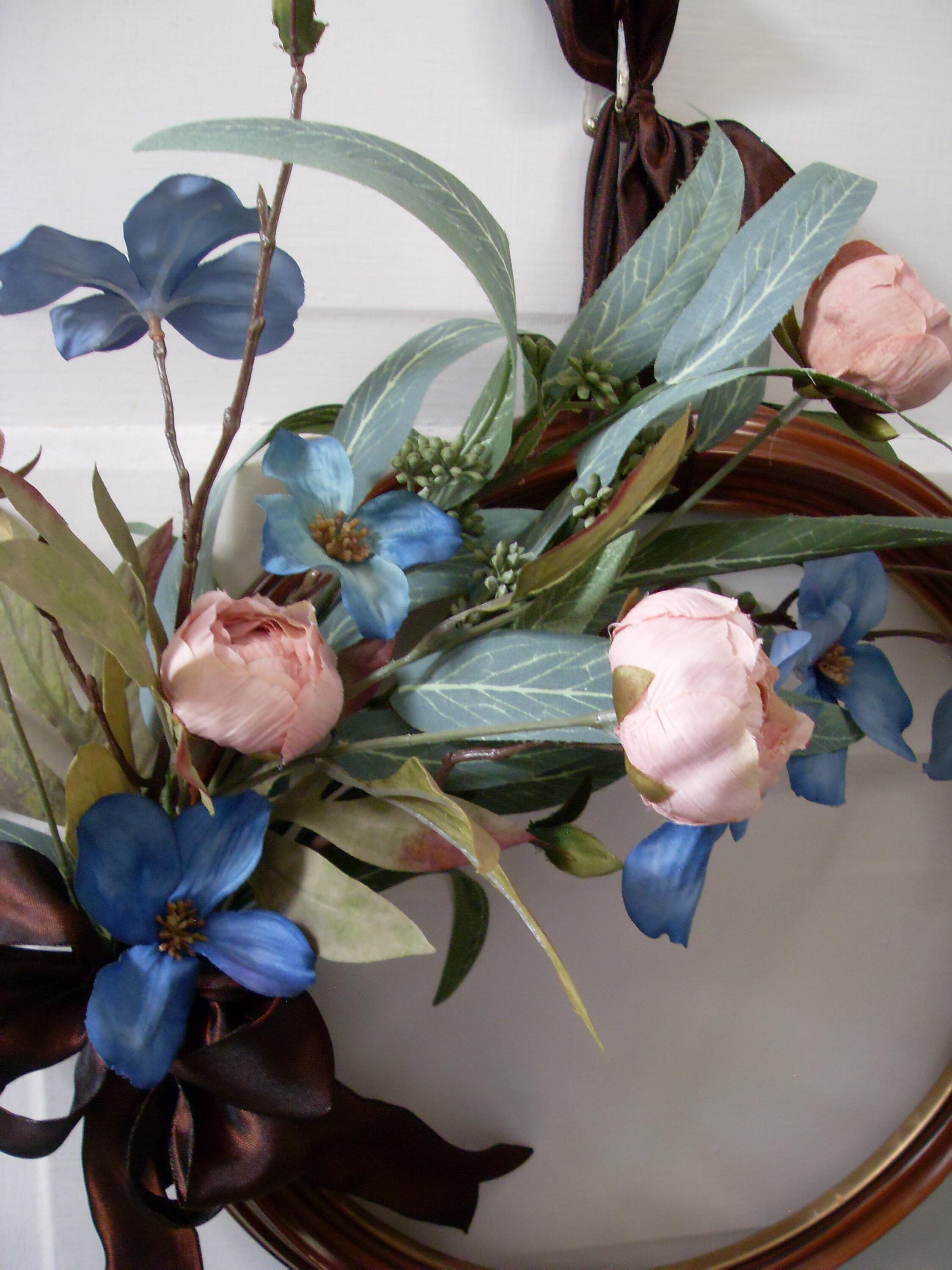 Vintage Oval Frame Floral Wreath - Etsy