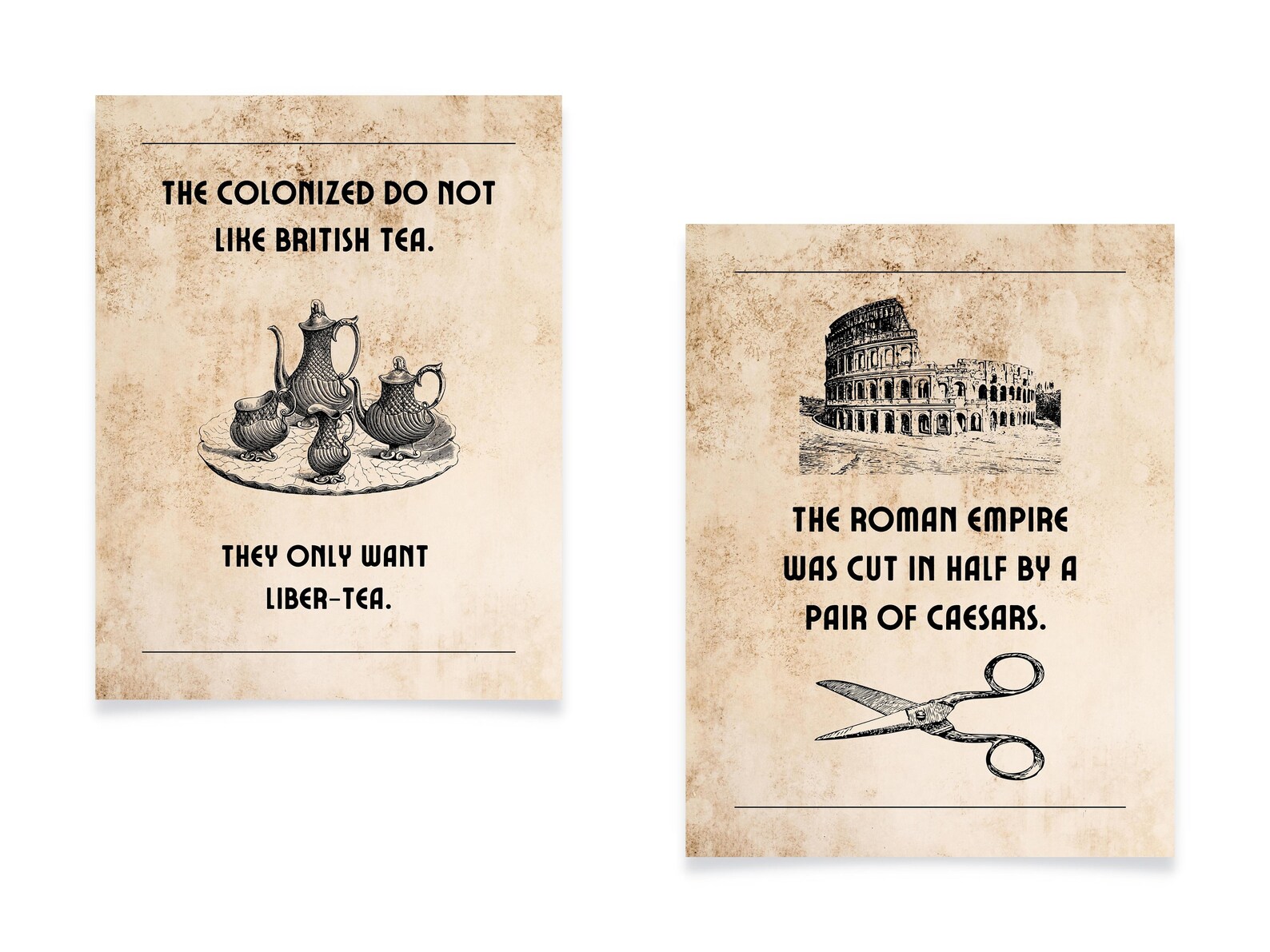 Funny History Puns Printables Set of 10 High School History - Etsy
