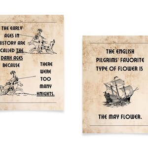 Funny History Puns Printables, Set of 10 High School History Classroom ...