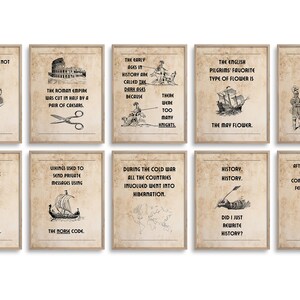 Funny History Puns Printables, Set of 10 High School History Classroom ...
