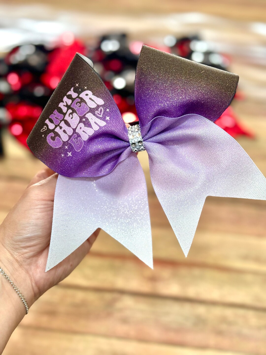 Purple Cheer Bow - in My Cheer Era - Custom Cheer Bow - Personalized ...