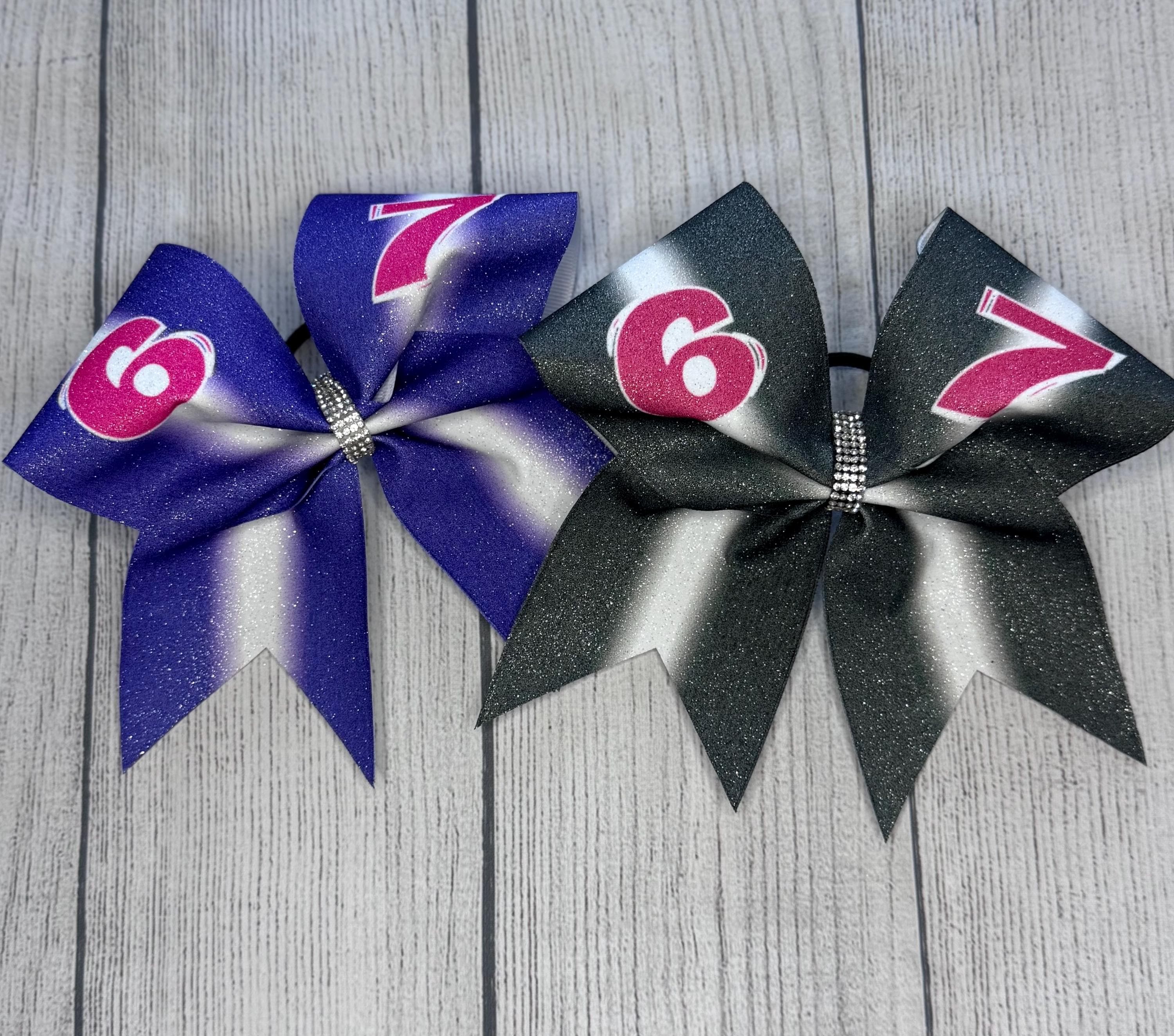 6-7 / 67 Trend Black Cheer Bow — Viral Meme Inspired Black Glitter Bow ...