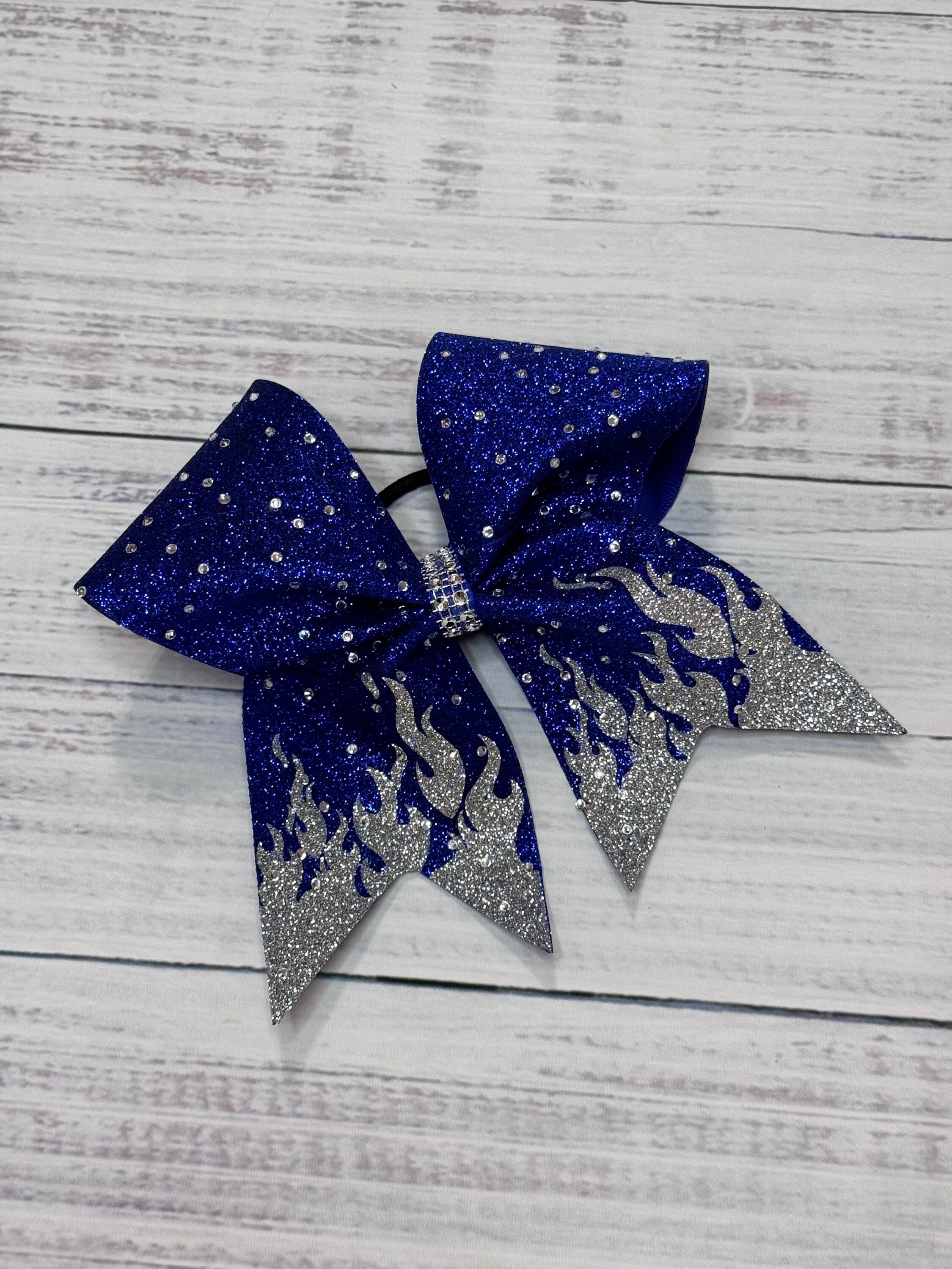 Flame Cheer Bow Rhinestone Bow Competition Bow Three Inch Bows Cheer ...