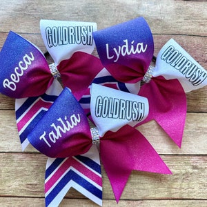 Custom Sublimated Cheer Bow - Three Inch Bows - Cheer Bows - Dance Bow ...