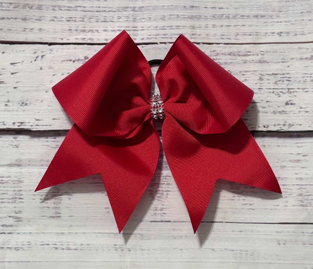 Red Cheer Bow Try Out Bow Simple Bows Three Inch Bows Cheer Bows Plain ...