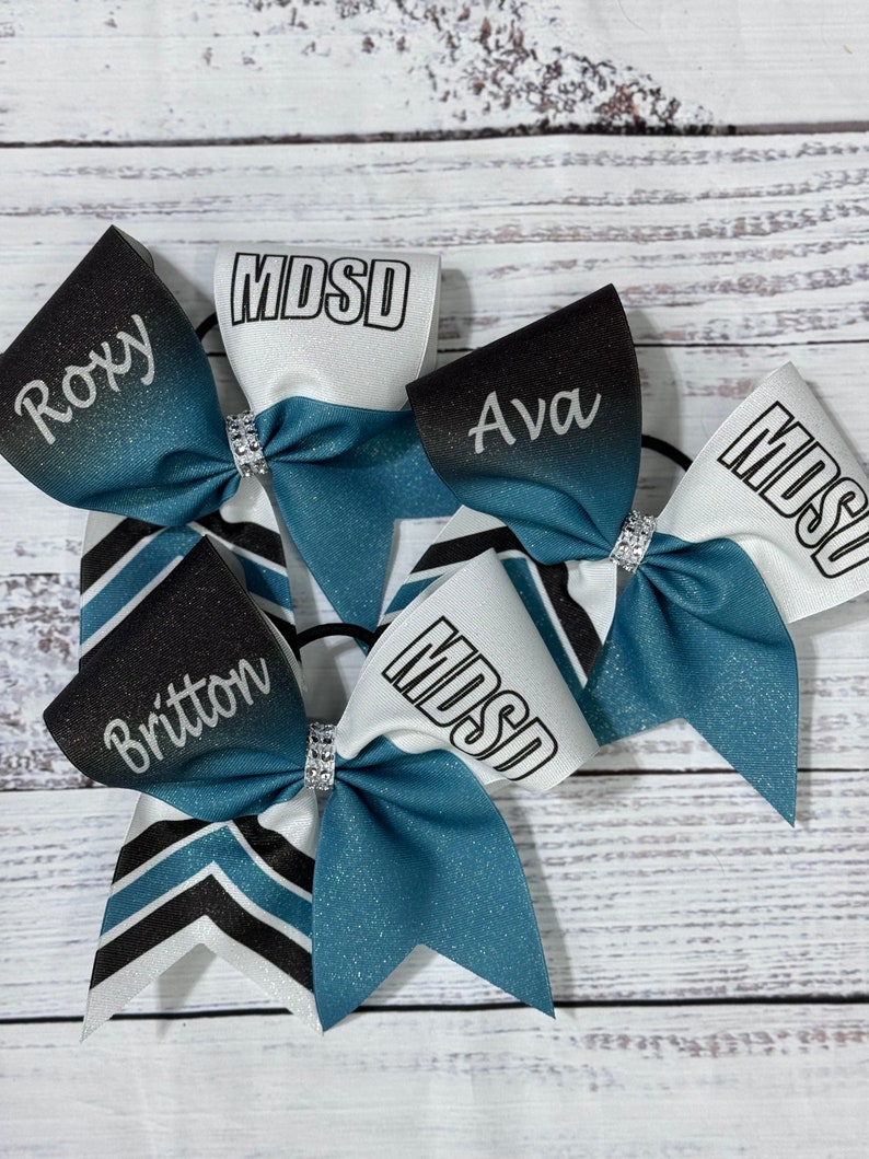 Custom Sublimated Cheer Bow - Three Inch Bows - Cheer Bows - Dance Bow ...