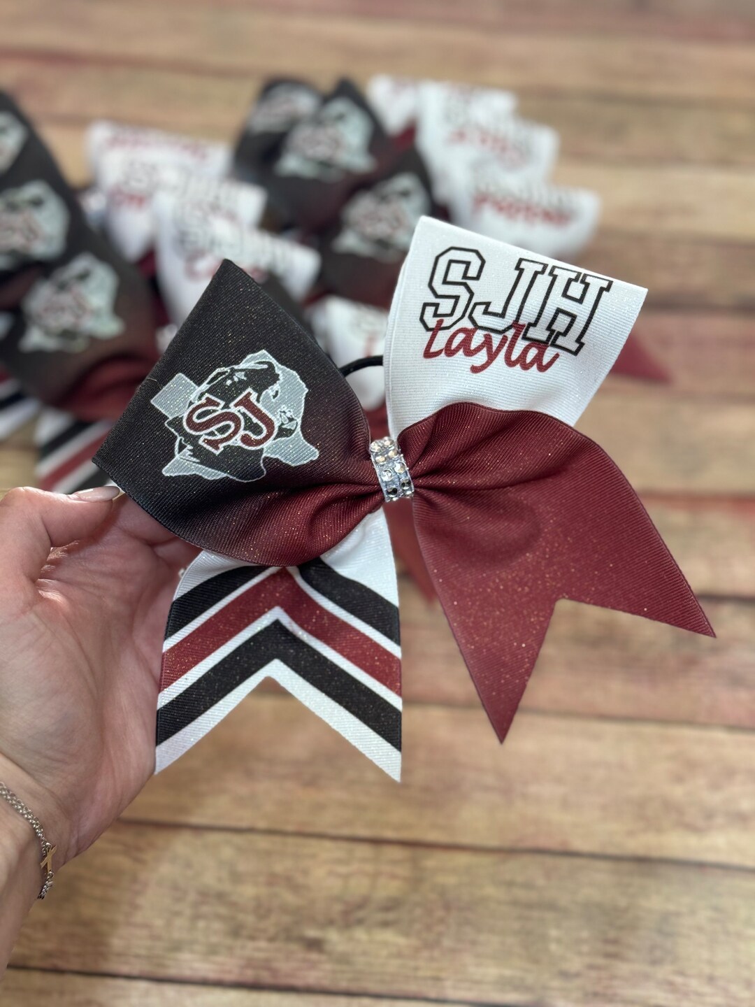 Custom Sublimated Cheer Bow - Three Inch Bows - Cheer Bows - Dance Bow ...