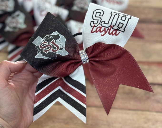 Custom Sublimated Cheer Bow Three Inch Bows Cheer Bows Dance Bow ...