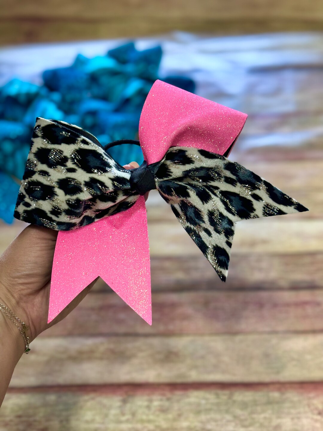 Neon Pink Cheer Bow Statement Bow Dance Bow Cheer Accessory Animal ...
