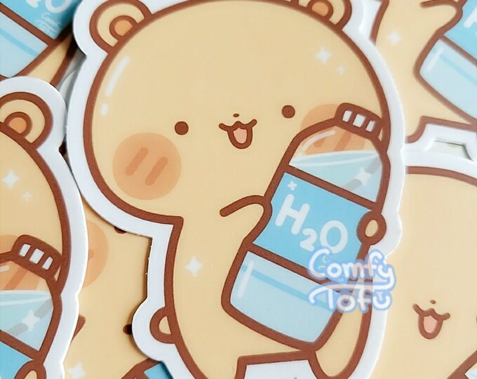 H2O Bear Vinyl Sticker Hydration Reminder - Etsy Canada