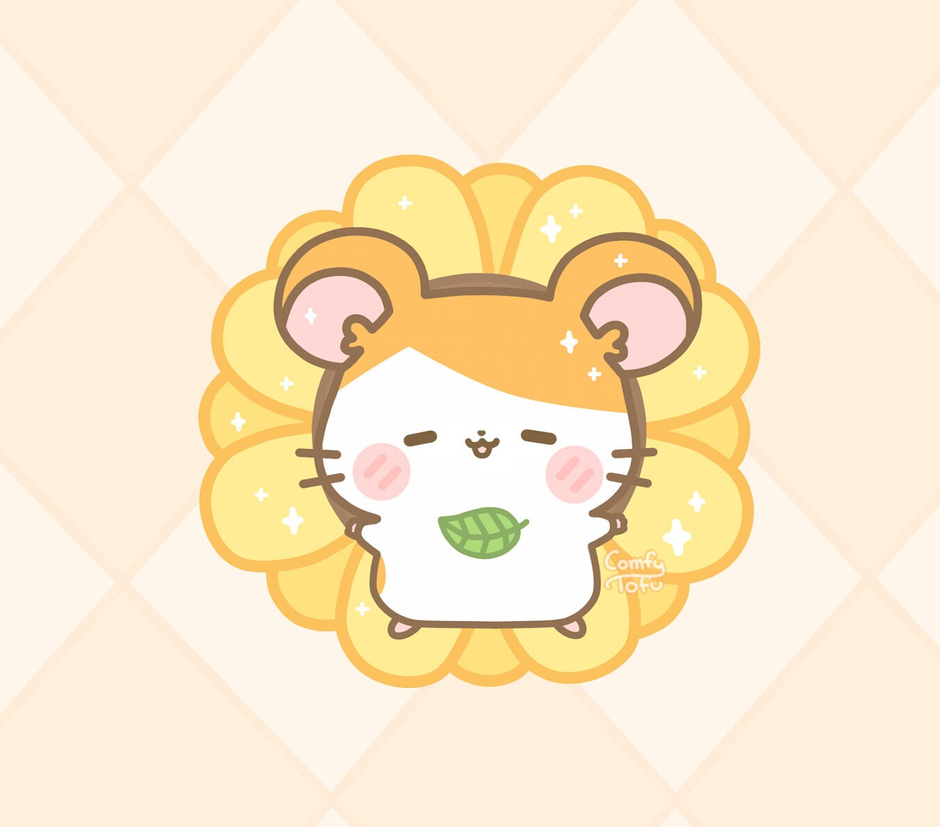 Sunflower Hammy Vinyl Sticker | Etsy