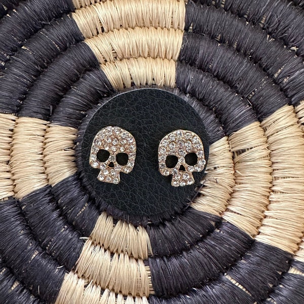 Skull Stud Earrings - Etsy