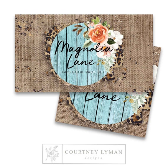 Boutique Facebook Set Rustic Facebook Cover Western Facebook | Etsy