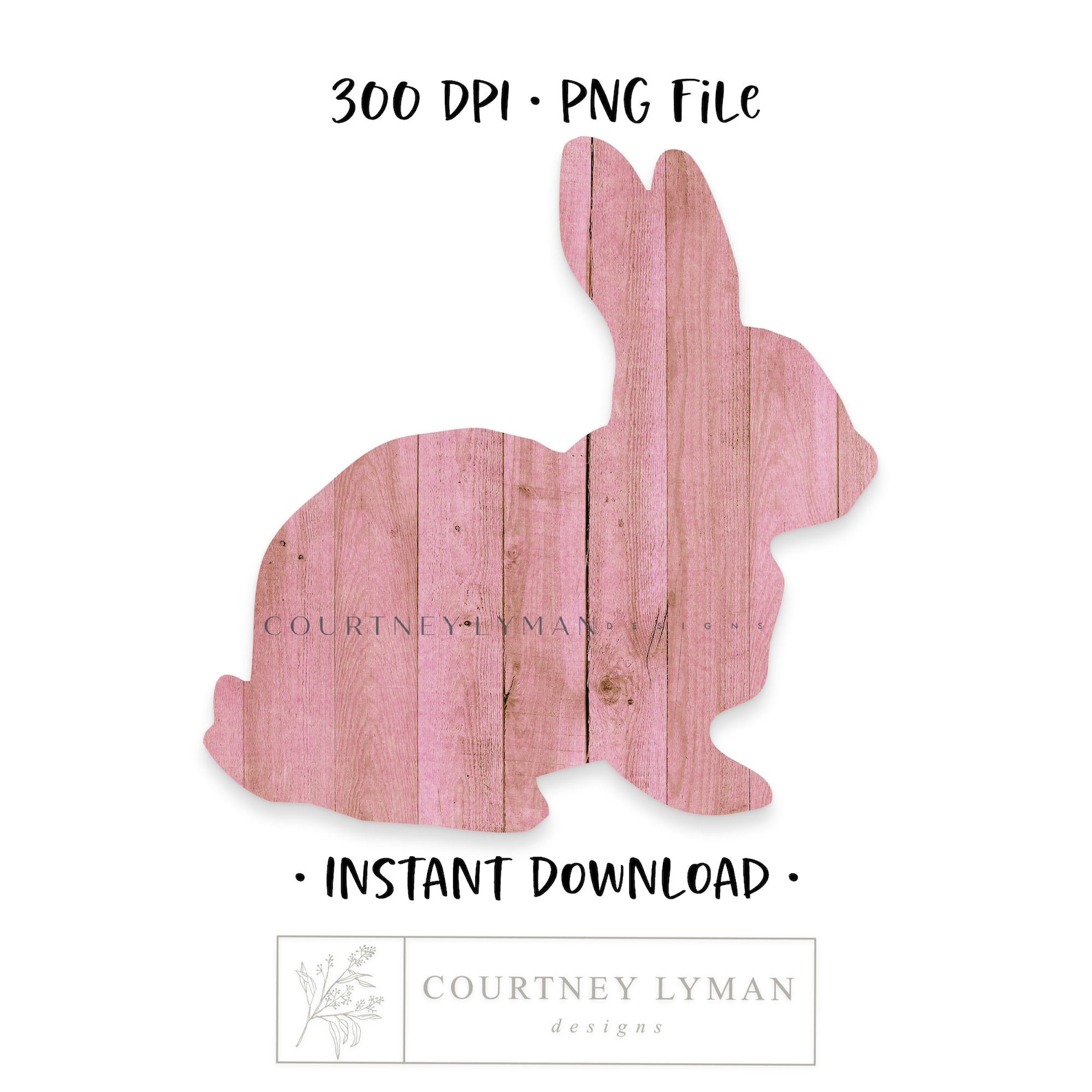 Easter Bunny Clipart Set Wood Bunny and Easter Digital Paper - Etsy