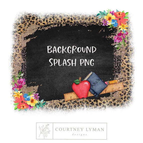 School Chalkboard Clip-art School Back Splash Back to School - Etsy