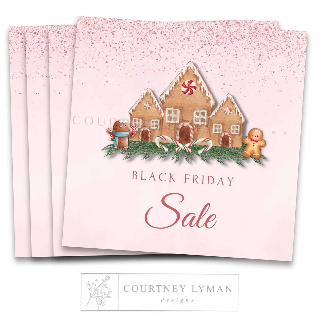 Gingerbread Christmas Flyers, Holiday Marketing Graphics (JPEG Download ...