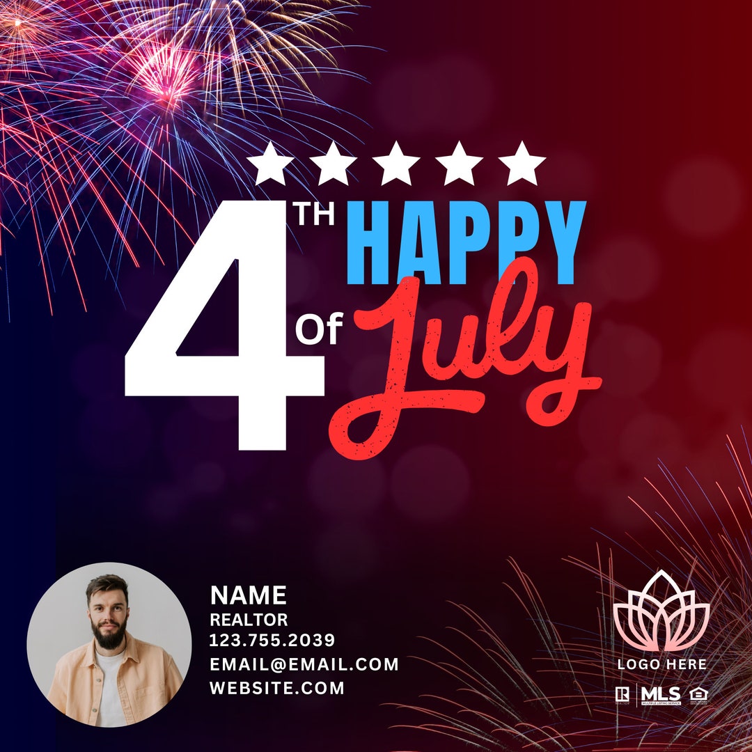 4th of July Social Media Post Template Canva - Etsy