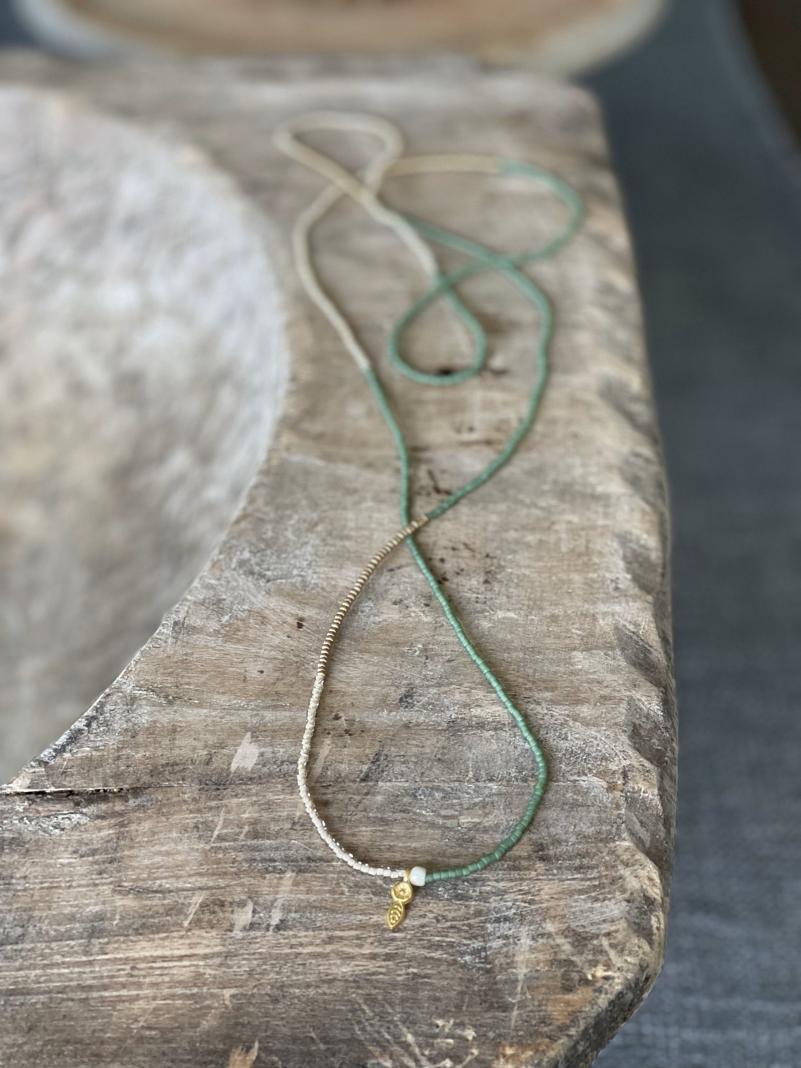 Gold Color Block Stretch Wrap Bracelet in Olive - Etsy