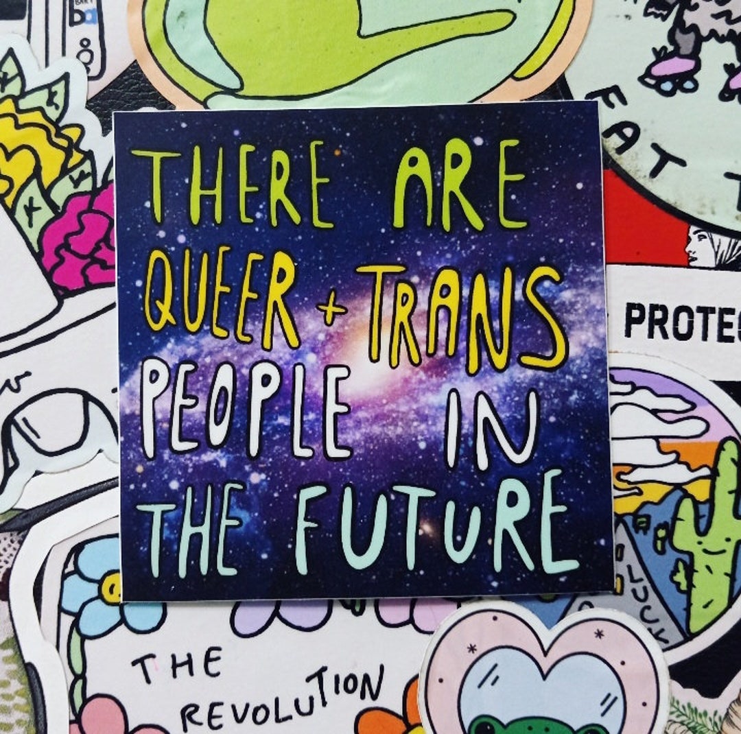 There Are Queer and Trans People in the Future Sticker - Etsy
