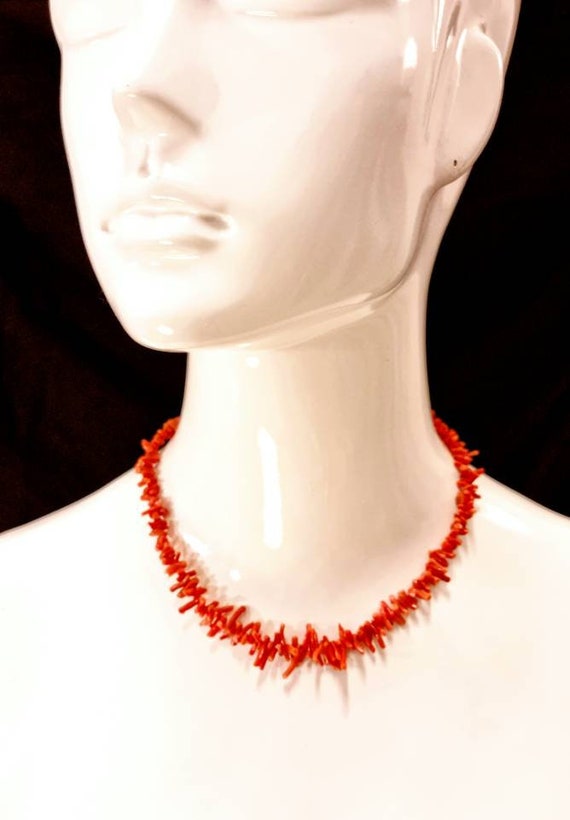 Antique 30s Salmon pink Mediterranean branch coral gr… - Gem