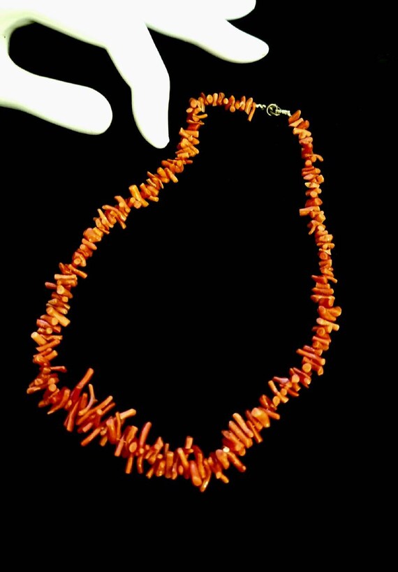 Antique 30s Salmon pink Mediterranean branch coral gr… - Gem