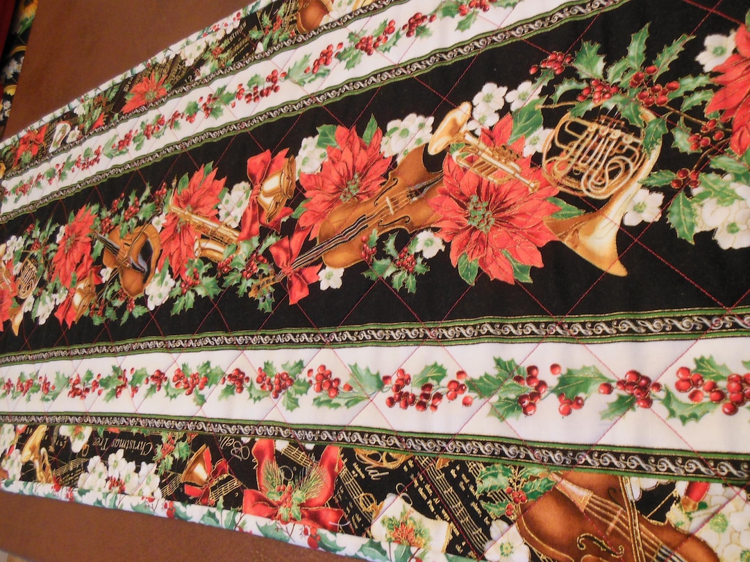 Quilted Christmas Musical Table Runner. - Etsy