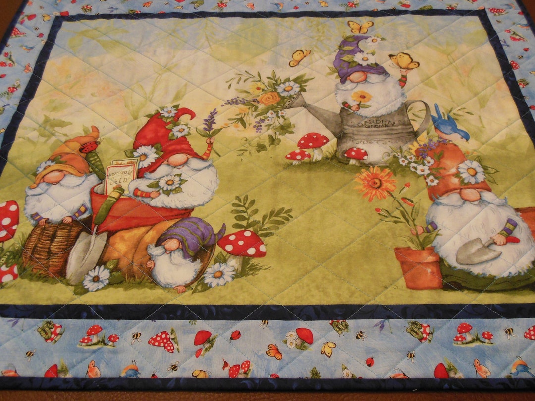 Quilted Gnome Table Topper. - Etsy