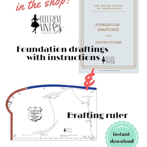 Pdf Vintage Sewing Pattern, 1940 Woman Clothes, 40s Dress, WWII Outfits, Haslam System of ...