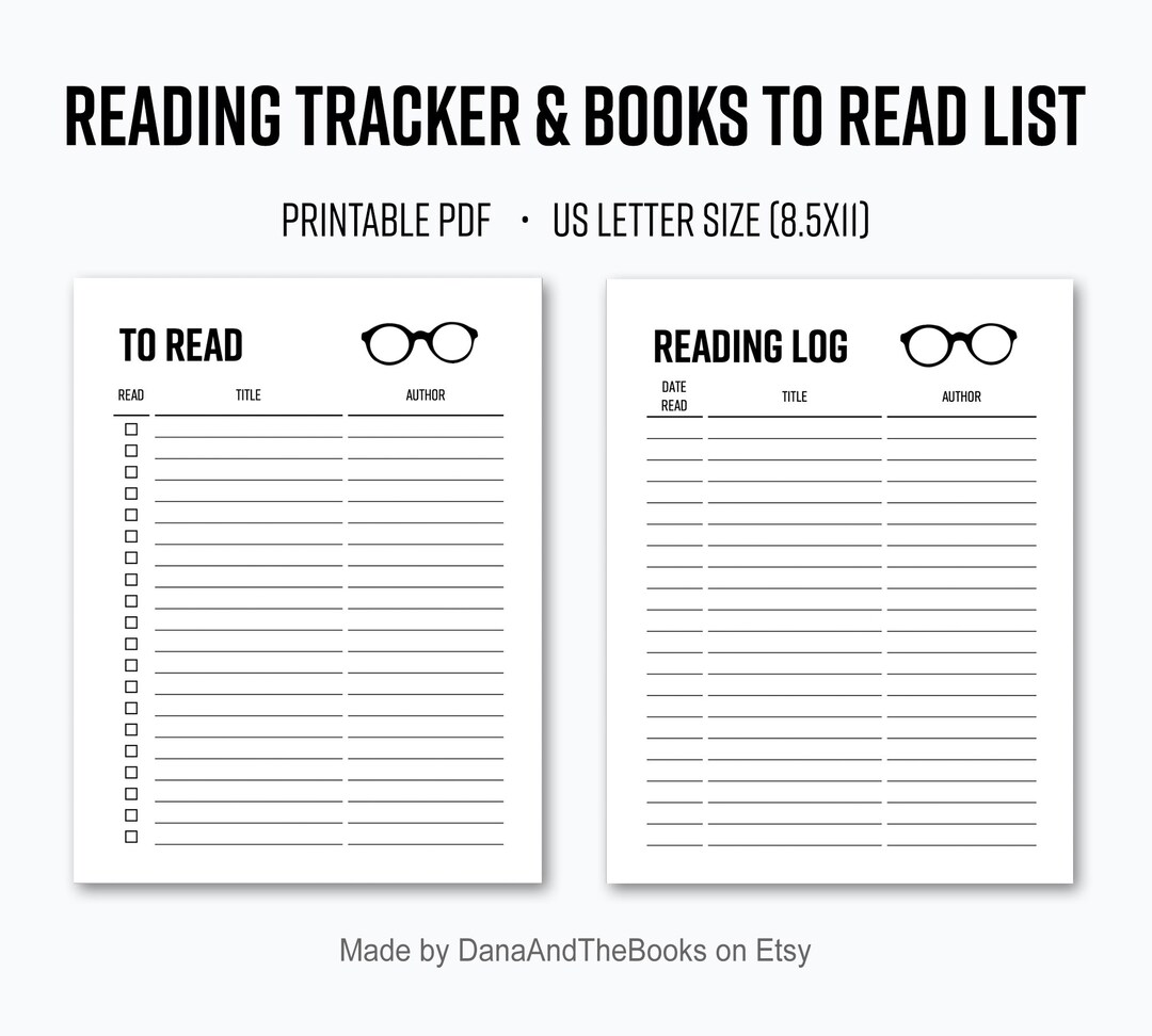 Printable Book Log and Books to Read List PDF Simple Reading List ...