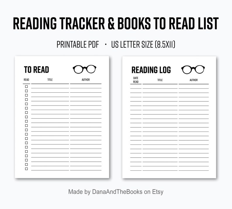 Printable Book Log and Books to Read List PDF Simple Reading List ...