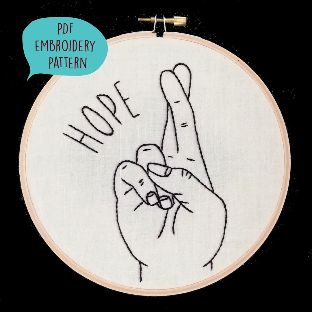 PDF Embroidery Pattern for Hope Gesture by Galemofre - Etsy