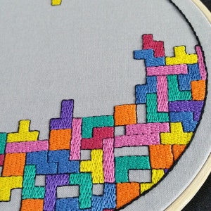 Tetris (hand Embroidery. Hoop Art. Home Decor) - Etsy