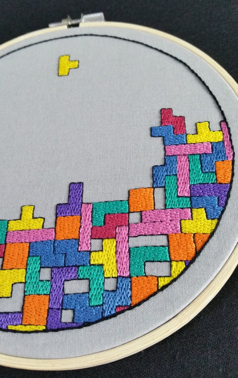 Tetris (hand Embroidery. Hoop Art. Home Decor) - Etsy