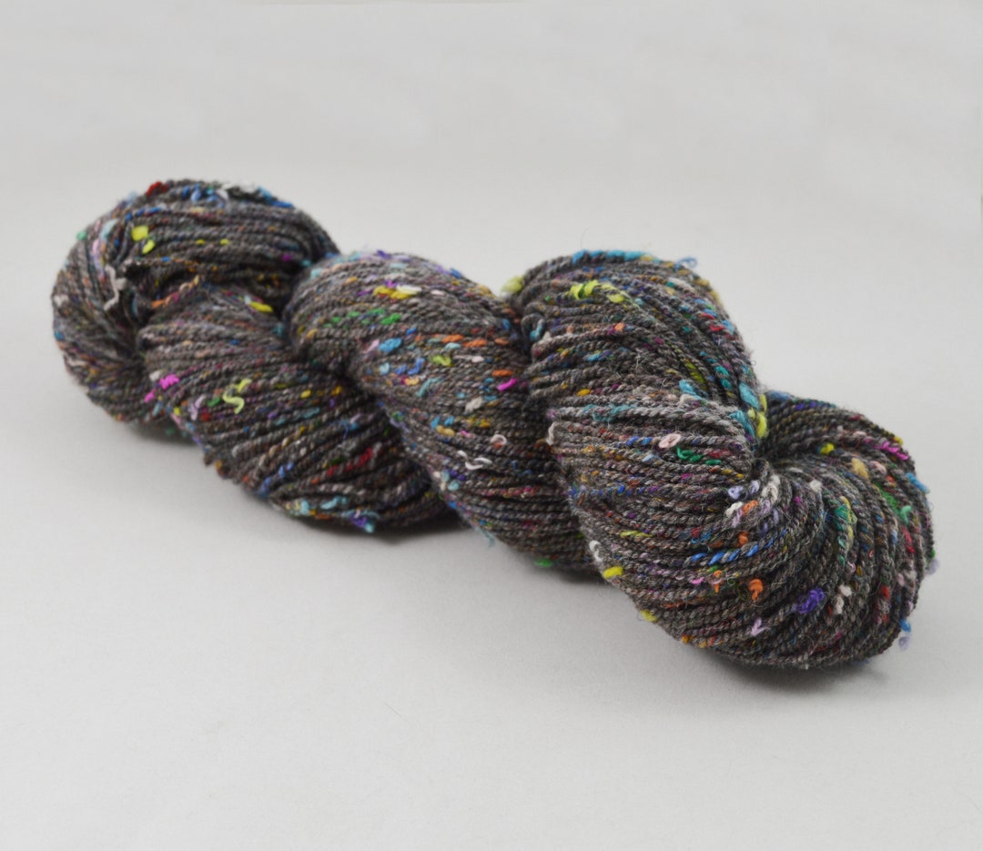 Rainbow Tweedy Corriedale Silk DK Yarn - Etsy