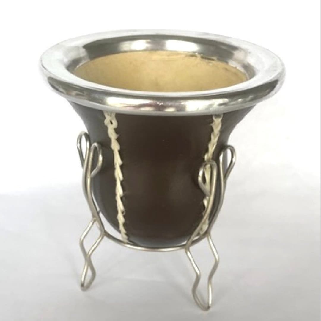 Yerba Mate Gourd| Yerba Gourd With Stand| Leather Yerba Gourd| Yerba ...