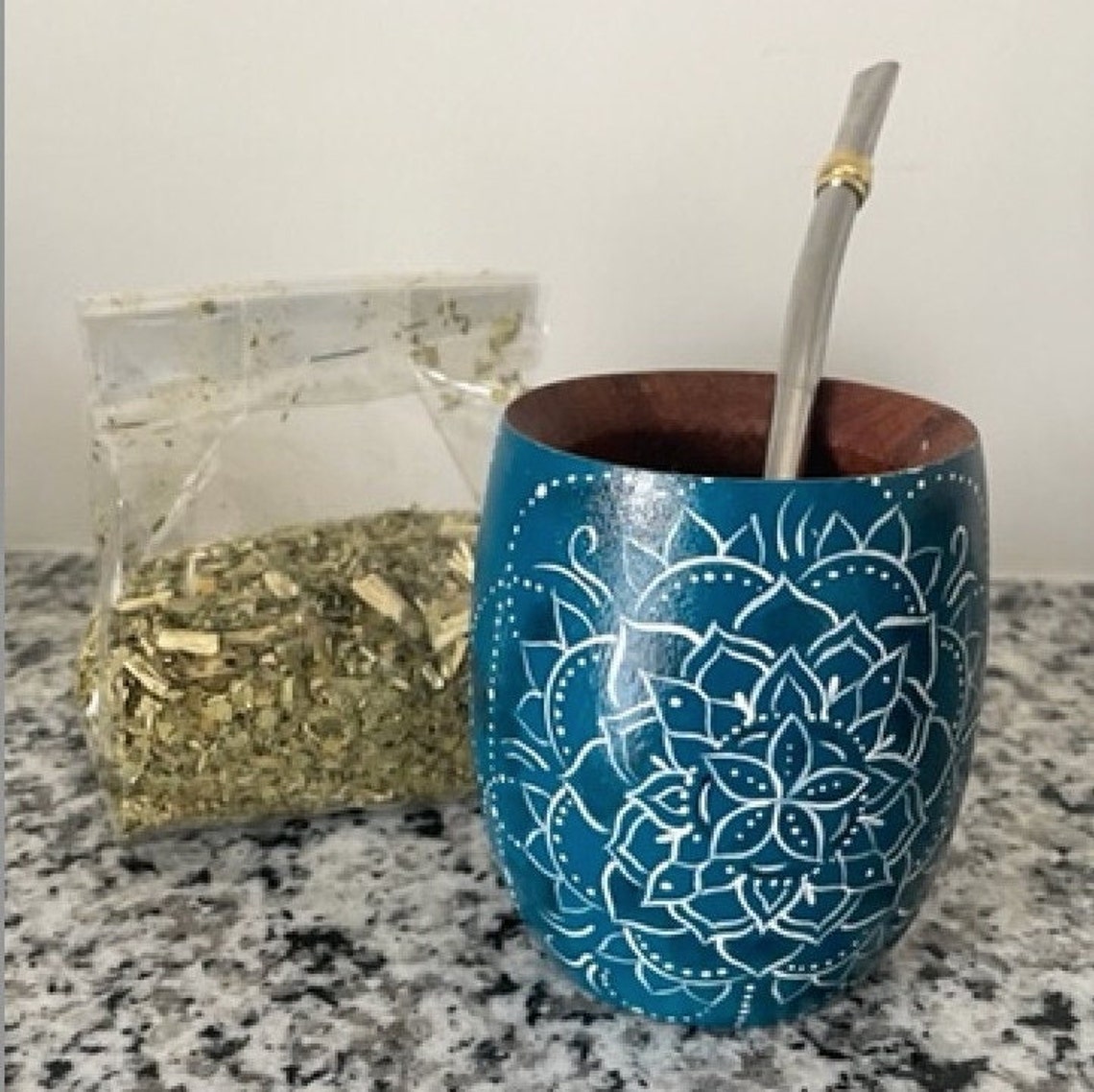 Yerba Mate Set Wood Gourd With Bombilla and YERBA Yerba - Etsy