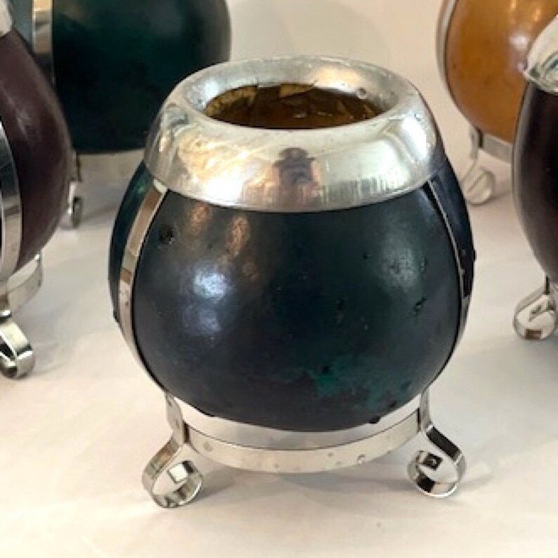Yerba Mate Gourd Tea Gourd With Silver Detail Authentic - Etsy