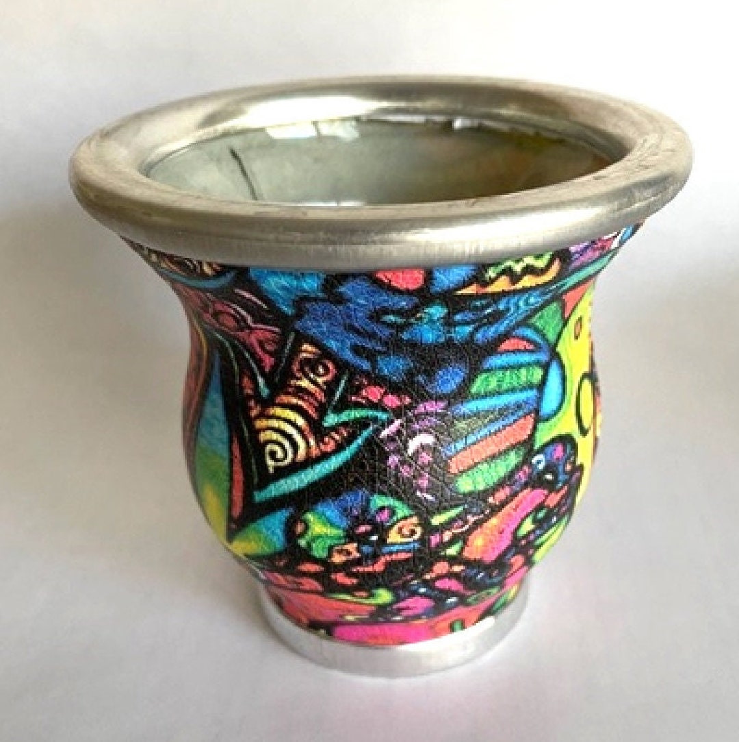 Yerba Mate Glass Gourd | Pretty Glass Yerba Mate Cup | Yerba Tea Glass ...