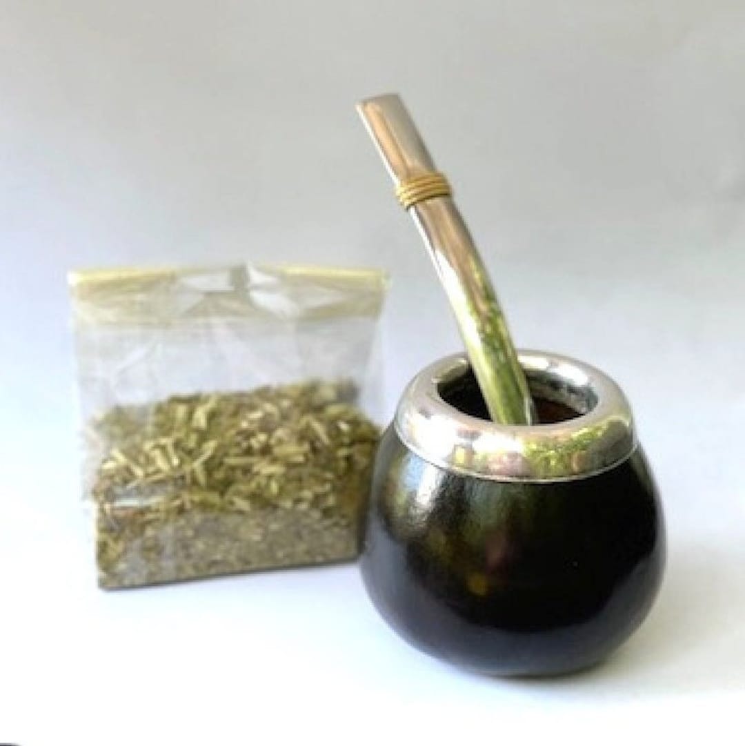 Yerba Mate Starter Set | Gourd and Bombilla With Organic Yerba ...