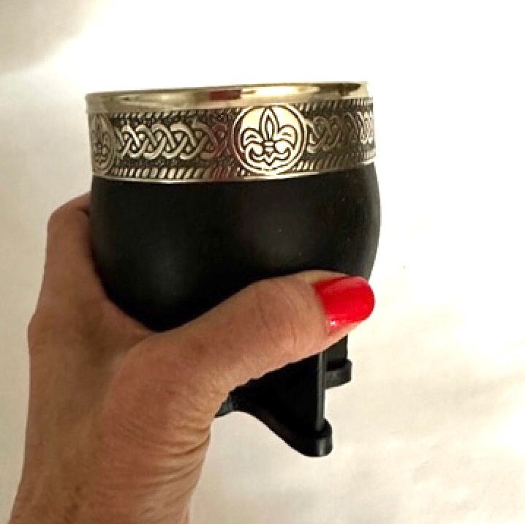 Yerba Mate Leather IMPERIAL Gourd| ALPACA Hand Hammered Imperial| Real ...