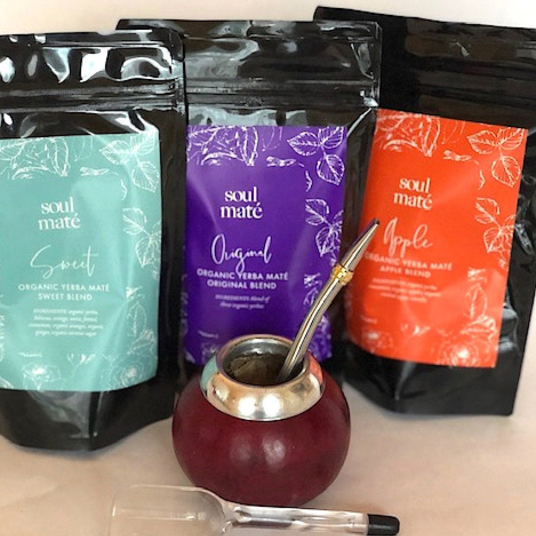 Yerba Mate Set With Gourd Bombilla and Yerba Mate| Gift for Yerba Lover ...