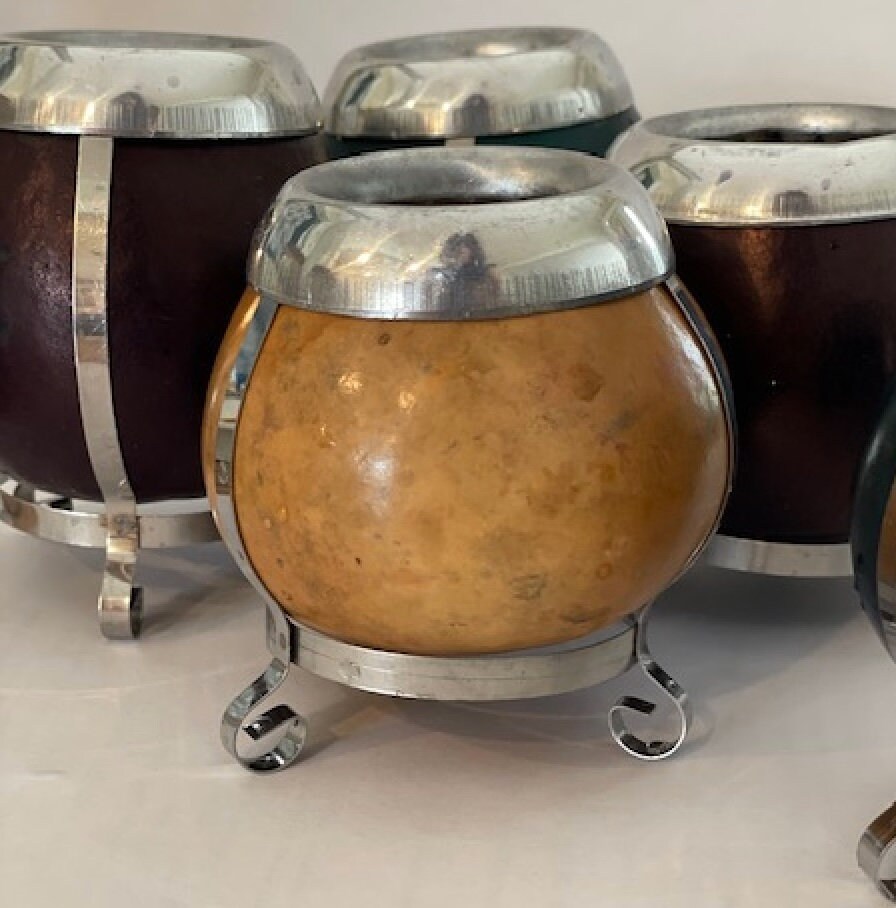 Yerba Mate Gourd Tea Gourd With Silver Detail Authentic - Etsy