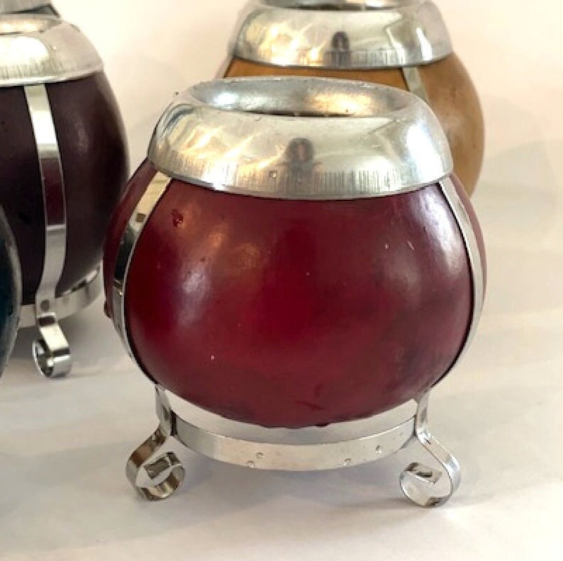 Yerba Mate Gourd | Tea Gourd With Silver Detail | Authentic Gourd for ...