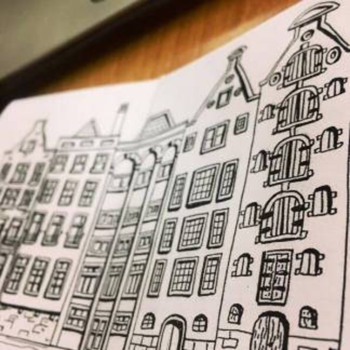 Printable Coloring Book Colorful Amsterdam Houses - Etsy