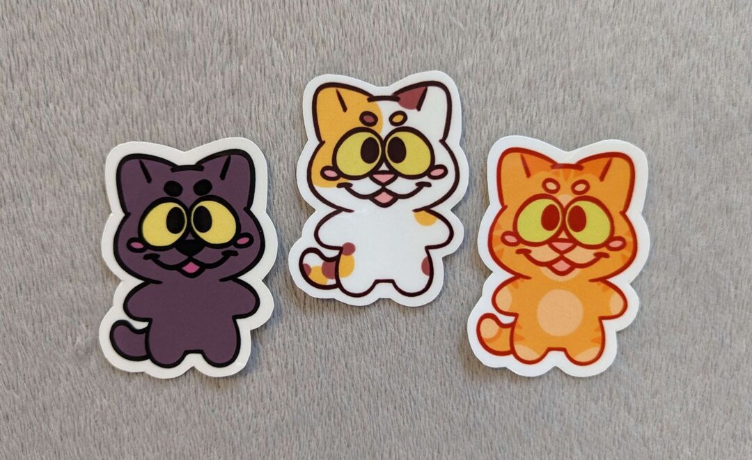 VINYL Kitty Sticker Set - Etsy