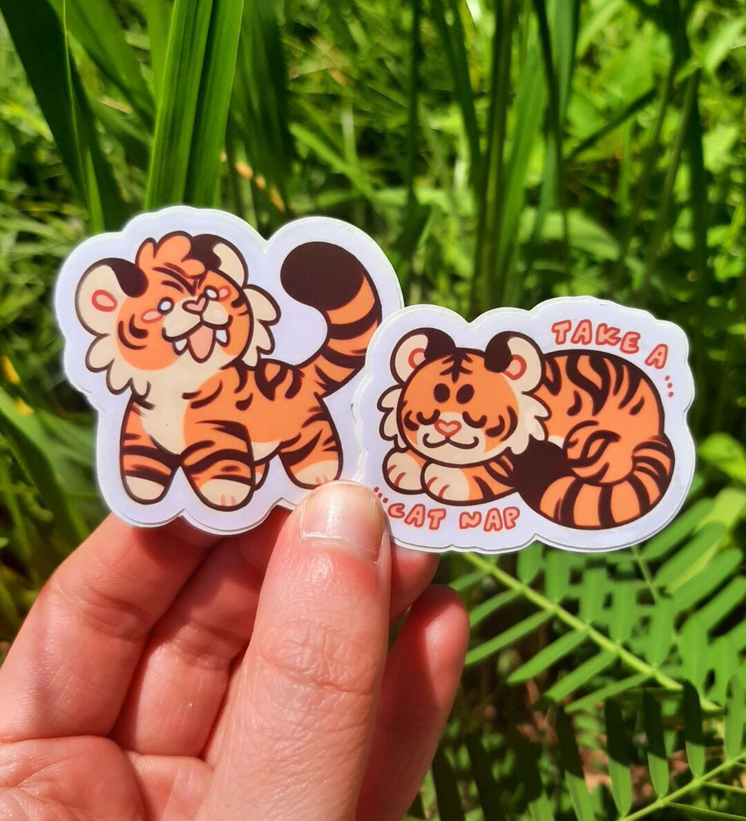 Vinyl Tiny Tiger Sticker Set - Etsy