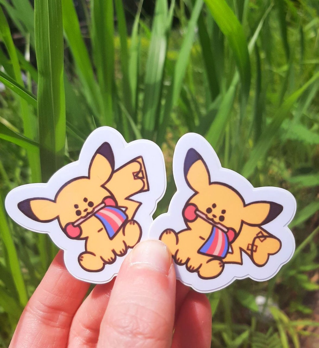 Vinyl Trans Pride Pikachu Stickers - Etsy